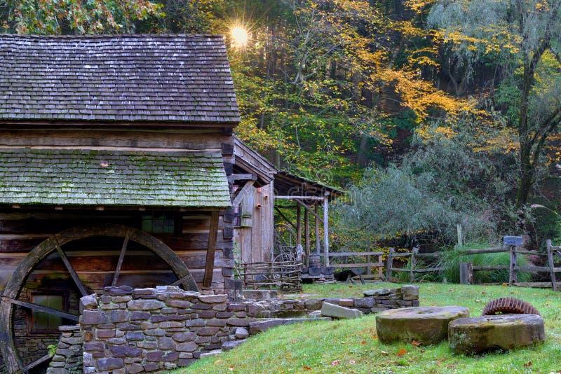 Old Grist Mill in the Fall. Stock Image - Image of fall, nature: 27367901