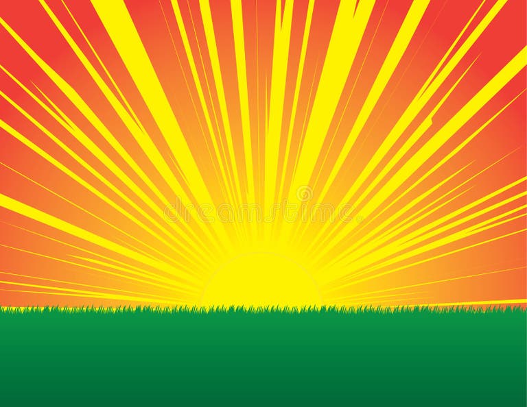 Sunburst Sunset stock vector. Illustration of pinwheel - 25248241