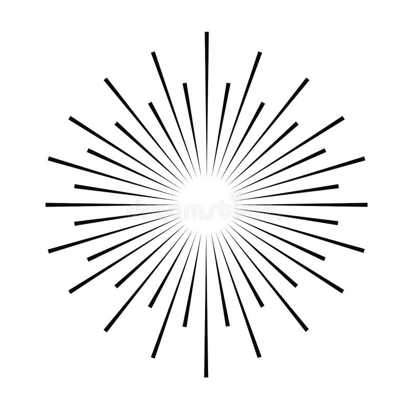 Sunburst Vector Black Color Stock Vector - Illustration of vector ...