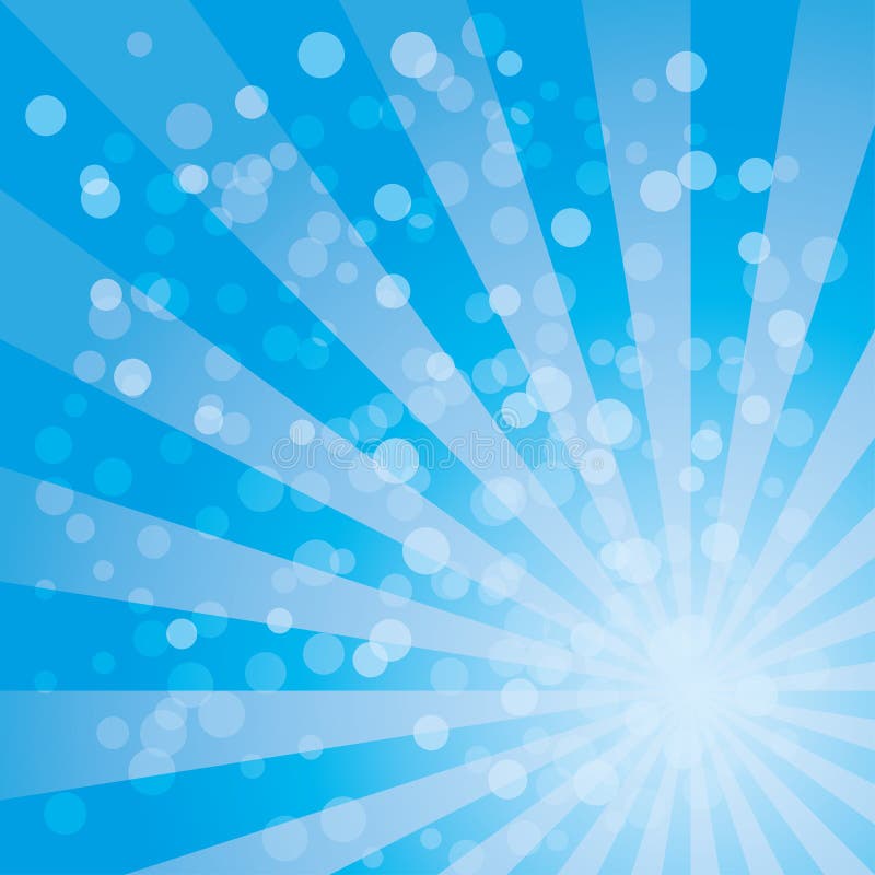 Sunburst Vector Pattern with Blue Color Palette. Stock Vector ...