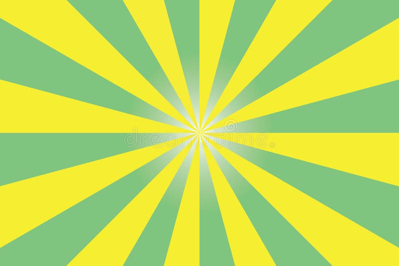 Sunburst Vector with Yellow Rays and Green Radial Gradient Background ...