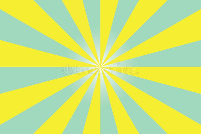 Sunburst Vector with Yellow Rays and Turquoise Radial Gradient ...