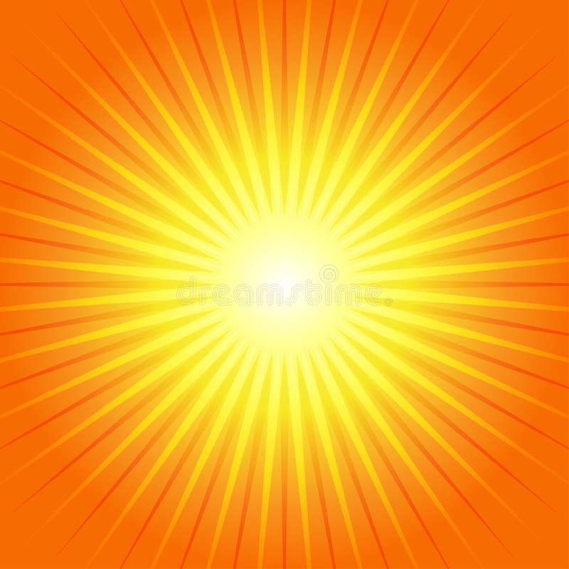 Sunburst Yellow Orange Ray Background Stock Vector Illustration Of
