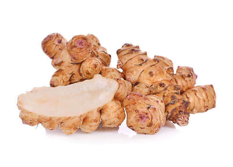 Sunchoke Isolated on White Background Stock Photo - Image of root ...