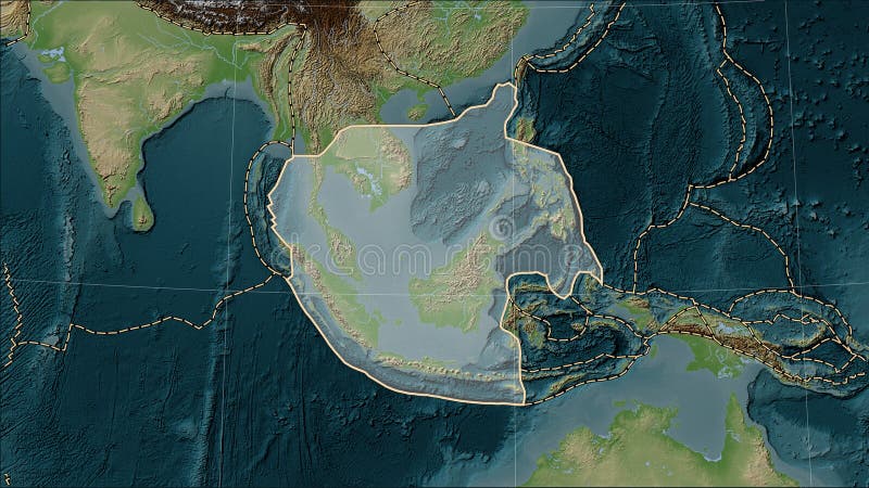 Sunda Plate - Boundaries. Wiki Map Stock Illustration - Illustration of ...