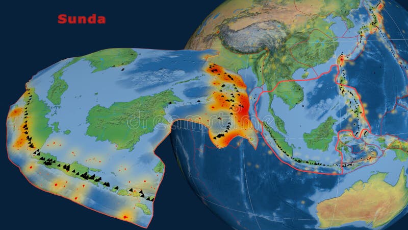 Sunda Plate Described and Presented - Natural Earth Stock Illustration ...
