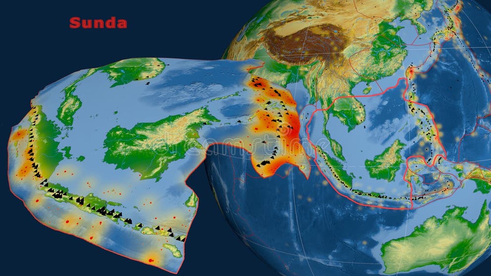 Sunda Plate Described and Presented - Physical Stock Illustration ...