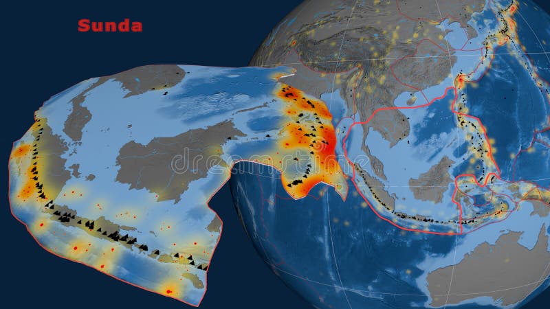 Sunda Plate - Boundaries. Wiki Map Stock Illustration - Illustration of ...