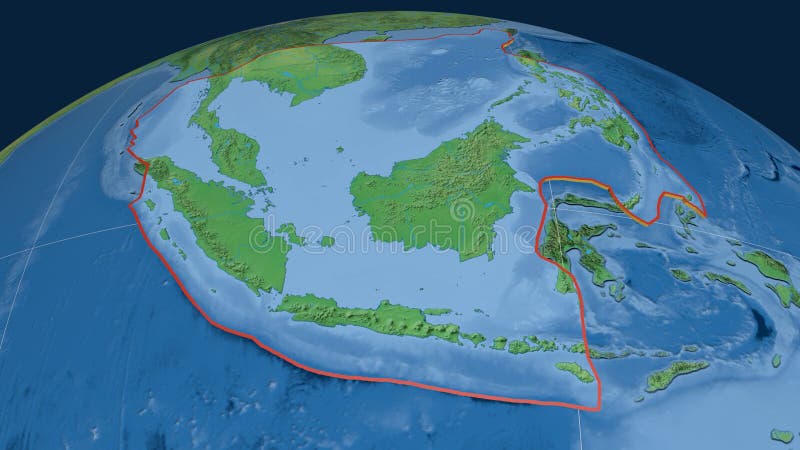 Sunda Plate Extruded - Natural Earth Stock Illustration - Illustration ...