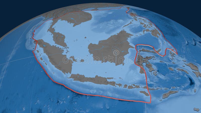 Sunda Plate - Boundaries. Wiki Map Stock Illustration - Illustration of ...