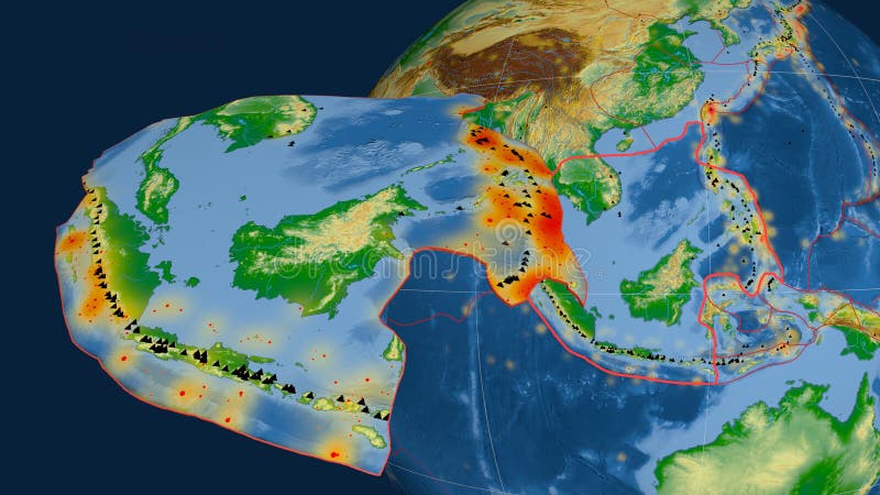 Sunda Plate Presented - Physical Stock Illustration - Illustration of ...