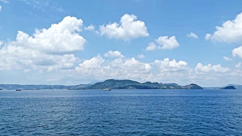 Sunda Strait Sea View from Passenger Ship Stock Photo - Image of ...