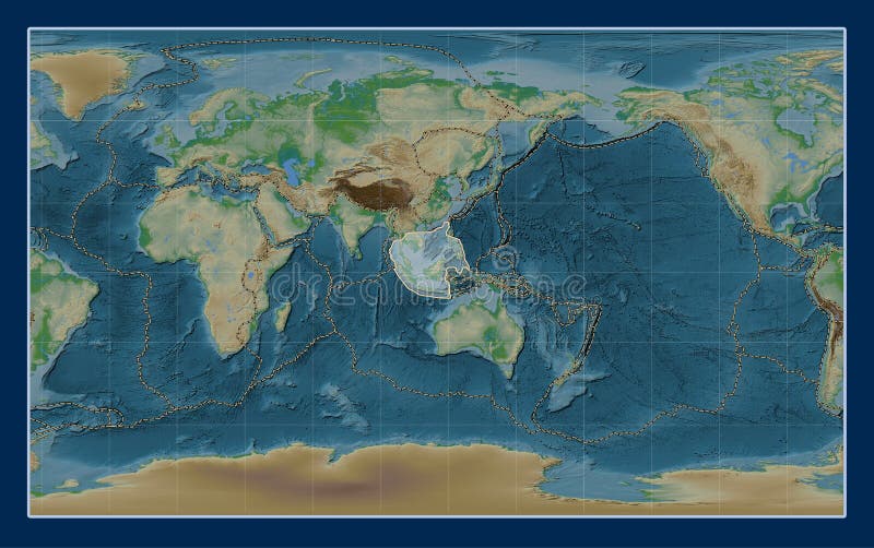 Sunda Tectonic Plate. Wiki. Eckert I. Boundaries Stock Illustration ...