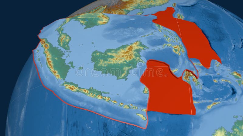 Sunda Tectonic Plate. Relief Stock Footage - Video of aster, earth ...