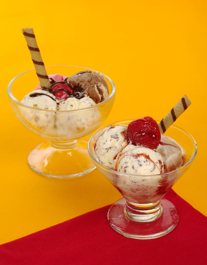 Ice cream with cherry stock photo. Image of food, cherry - 26516806