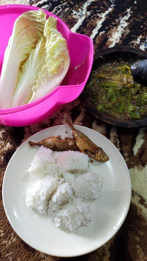 Sundanese Simple Menu for Lunch Stock Image - Image of lunch ...