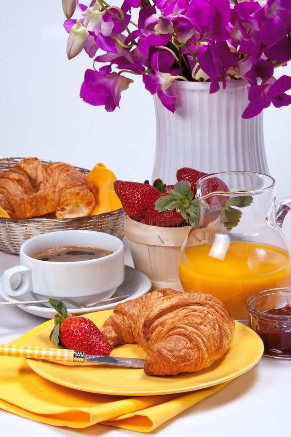 Breakfast on a bed. stock photo. Image of colored, furniture - 11562908