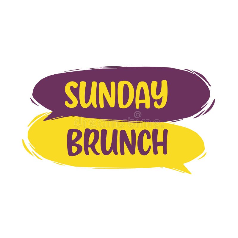 Sunday Brunch stock vector. Illustration of text, symbol - 17875391