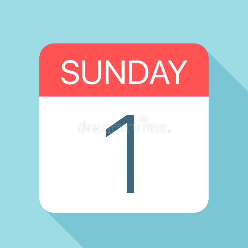 Sunday 15 - Calendar Icon. Vector Illustration of Week Day Paper Leaf ...