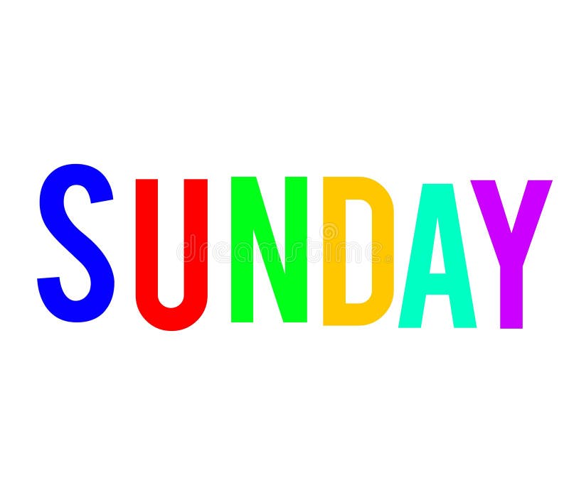 Sunday Colourful Design Background Stock Illustration - Illustration of ...