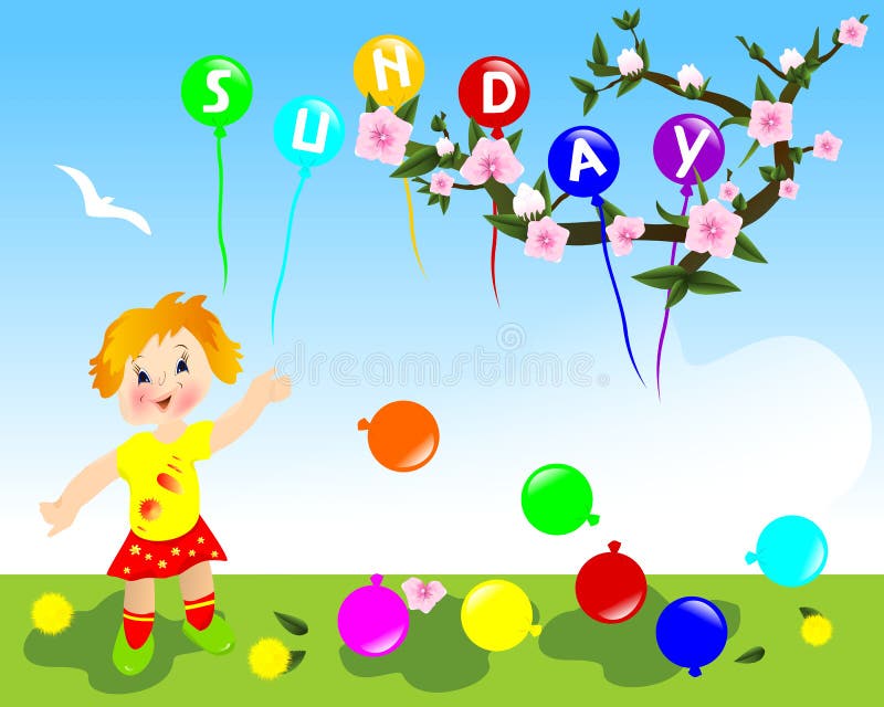Sunday fun, cdr vector stock vector. Illustration of colours - 18719013