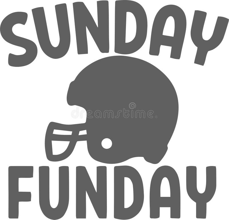 Sunday Funday Lettering Design Stock Vector - Illustration of letter ...