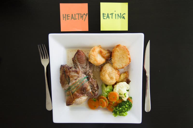 Sunday Lamb Roast Served on Plate Stock Photo - Image of meal, food ...