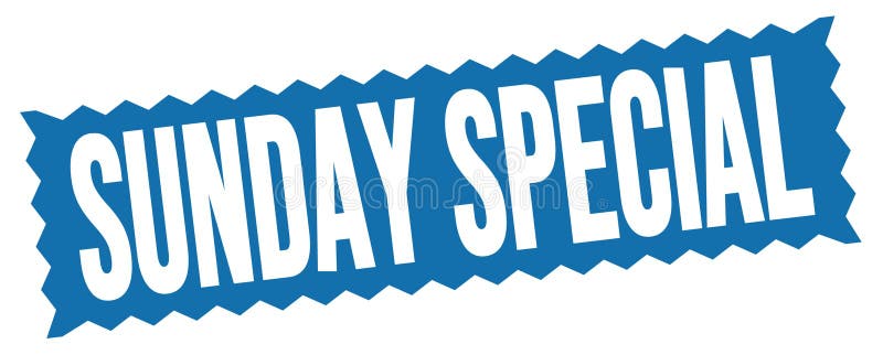 SUNDAY SPECIAL Text Written on Blue Stamp Sign Stock Illustration ...