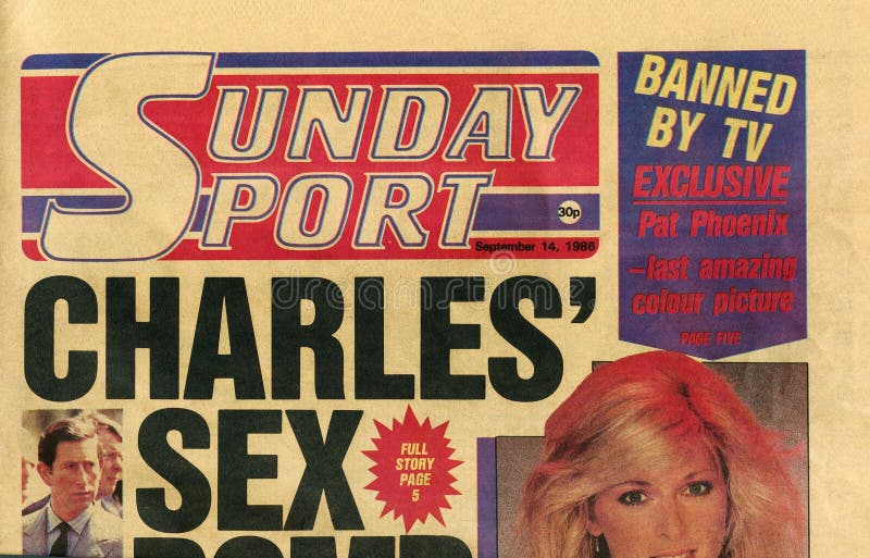 Sunday Sport Newspaper Launch Issue Editorial Stock Image - Image of ...