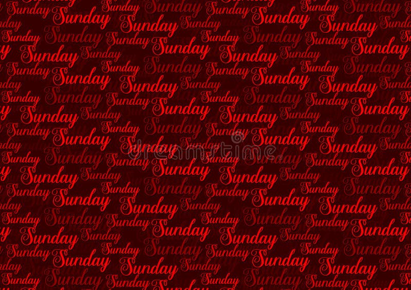 Sunday Text Pattern for Wallpaper Use Stock Illustration - Illustration ...