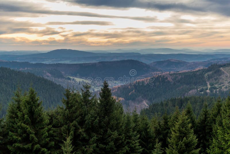 On The Way Through The Thuringian Forest In Its Full Glory Stock Photo ...