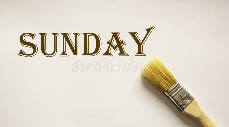 Sunday Written in Letter Colorful Alphabet Blocks Isolated on White ...