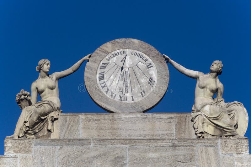 Sundial stock photo. Image of statue, sculpture, historical - 12030680