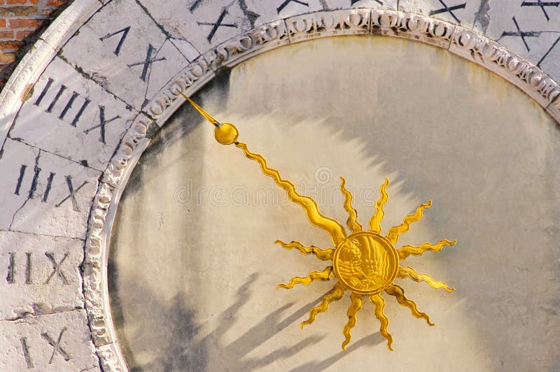 Sun dial solar wall clock stock photo. Image of clock - 36315056