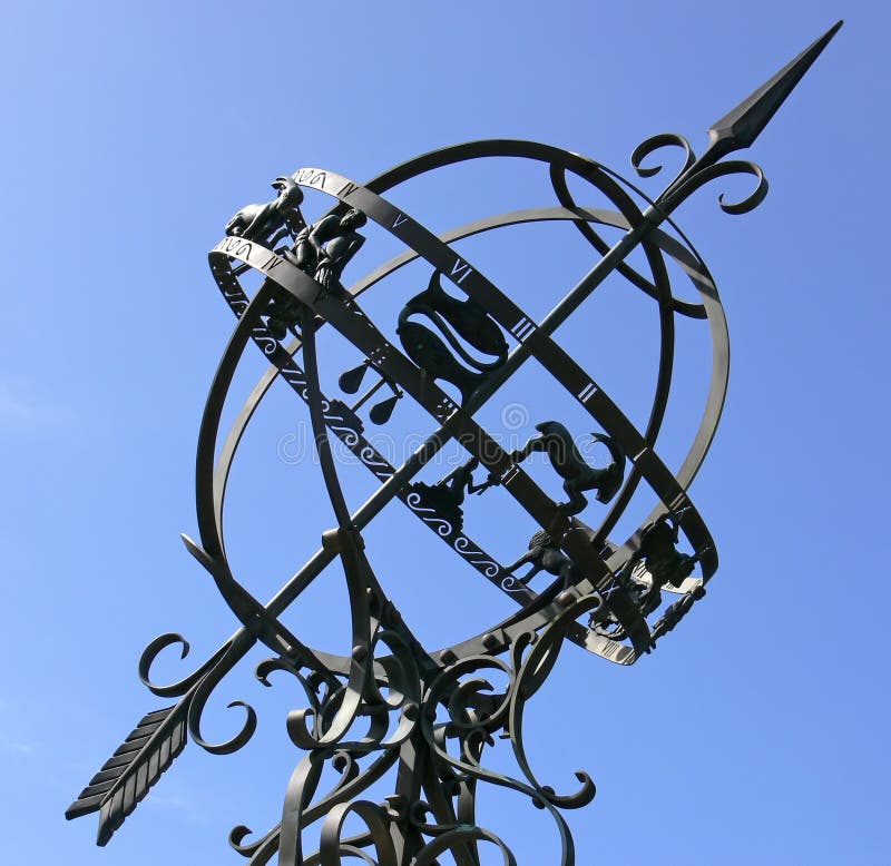 Sundial stock image. Image of numerals, arrow, metal, office - 687521