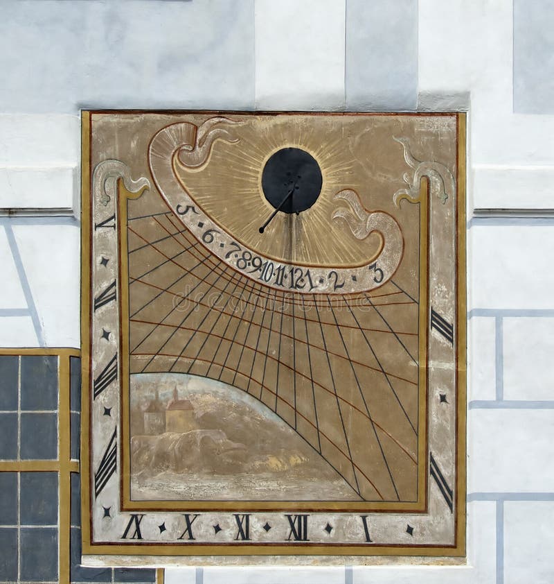 Sundial stock image. Image of city, outdoor, facade, time - 40378743