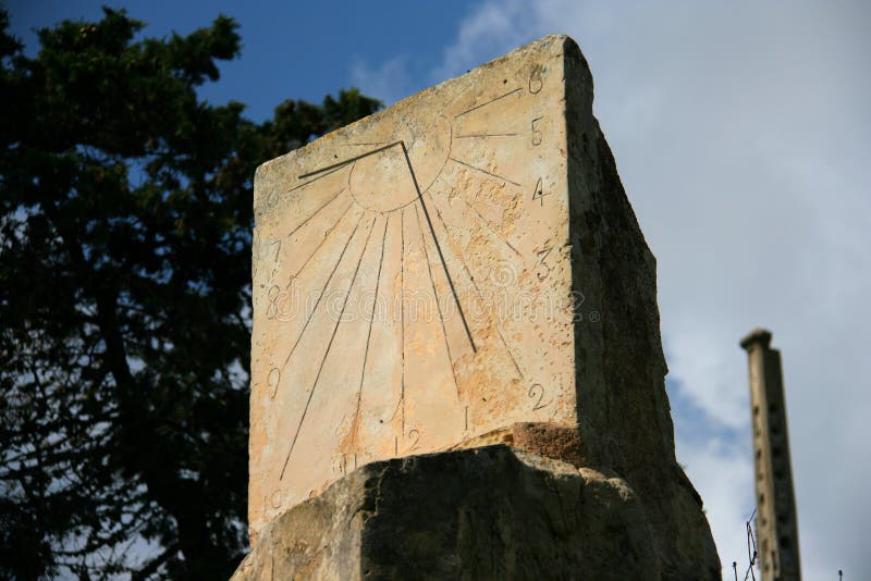 The sundial stock image. Image of sundial, shadow, stone - 143112135