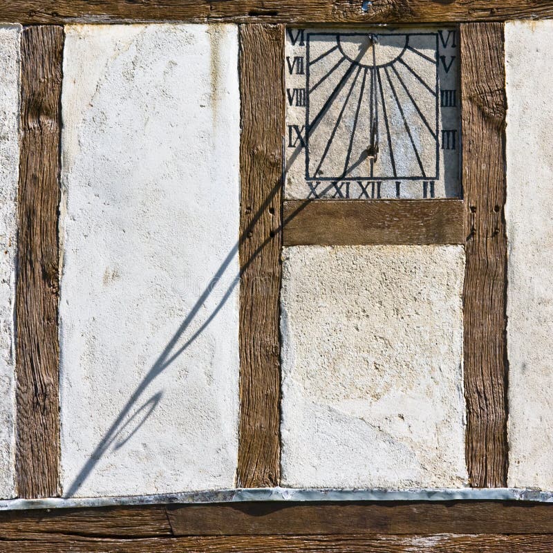 Sundial on Side of Building Stock Image - Image of numbers, traditional ...