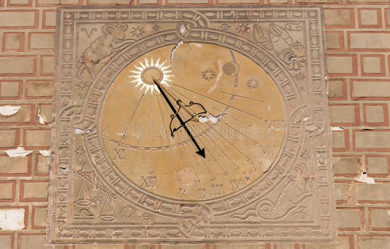 Sundial, solar clock. stock image. Image of roman, pointer - 40676841