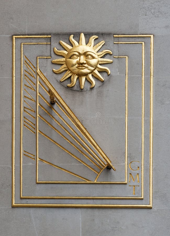 Sundial with Sun stock image. Image of gold, rectangle - 96644607