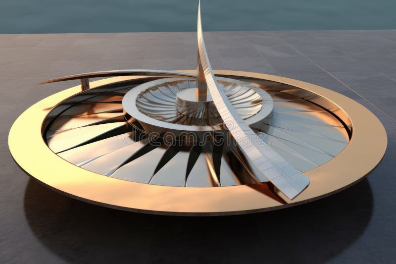 Sundial with a Unique Futuristic Design Stock Illustration ...