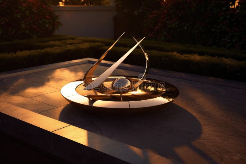 Sundial with a Unique Futuristic Design Stock Illustration ...