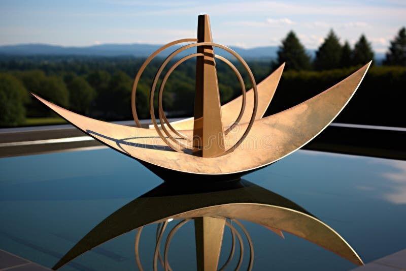 Sundial with a Unique Futuristic Design Stock Illustration ...