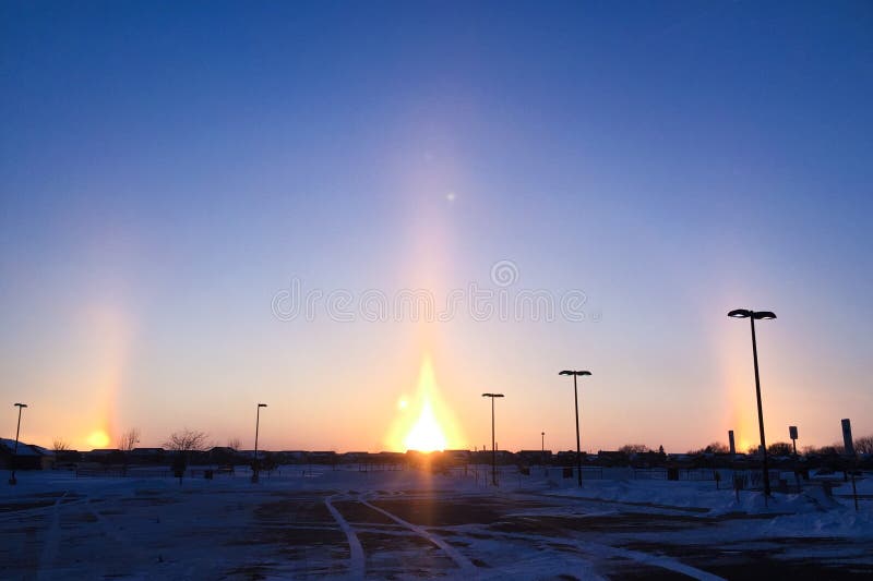 Sundogs stock image. Image of sundogs, cold, snow, edge - 169638959