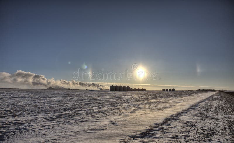 Sundogs in Winter stock image. Image of sundog, atmospheric - 53056969