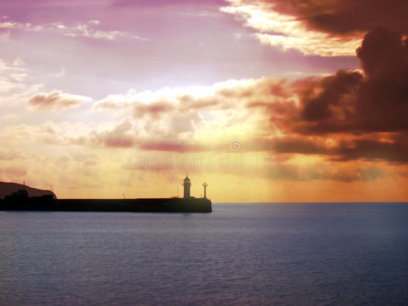 Sundown stock photo. Image of water, light, clouds, wind - 5152504