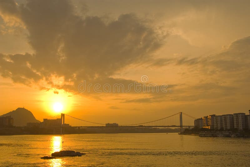 Sundown stock image. Image of born, amazing, imagery, night - 7567435