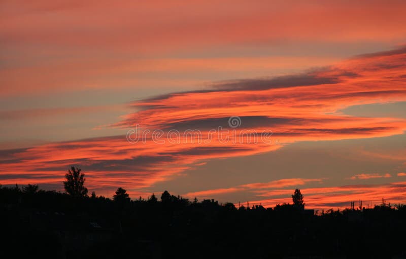 Sundown stock photo. Image of sundown, colors, cloud - 61479580