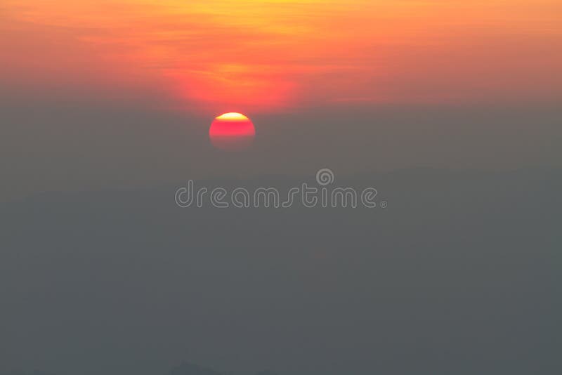 Sundown sun in cloud stock image. Image of summer, glare - 104071439