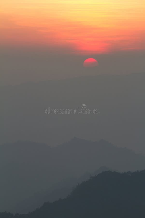 Sundown sun in cloud stock image. Image of summer, glare - 104071439